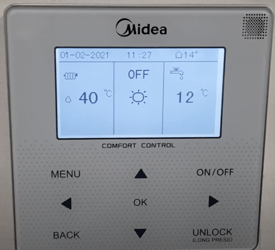 How do I temporarily disable Homely and control my Midea heat pump?